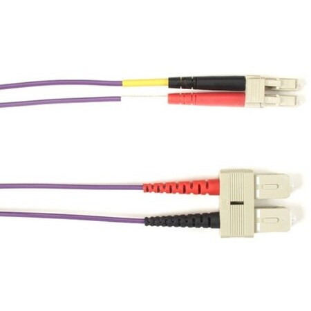 Black Box Om2 50-Micron Multimode Fiber Optic Patch Cable - Lszh, Sc-Lc, FOLZH50-002M-SCLC-VT | Zoro